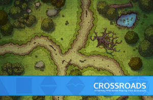 Forest Crossroads - D&D Map for Roll20 And Tabletop - Dice Grimorium