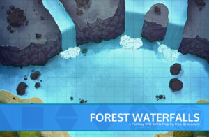 Forest Waterfalls - D&D Map for Roll20 And Tabletop - Dice Grimorium