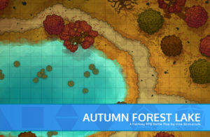Autumn Forest Lake - D&D Map for Roll20 And Tabletop - Dice Grimorium