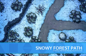 Snowy Forest Path - D&D Map for Roll20 And Tabletop - Dice Grimorium