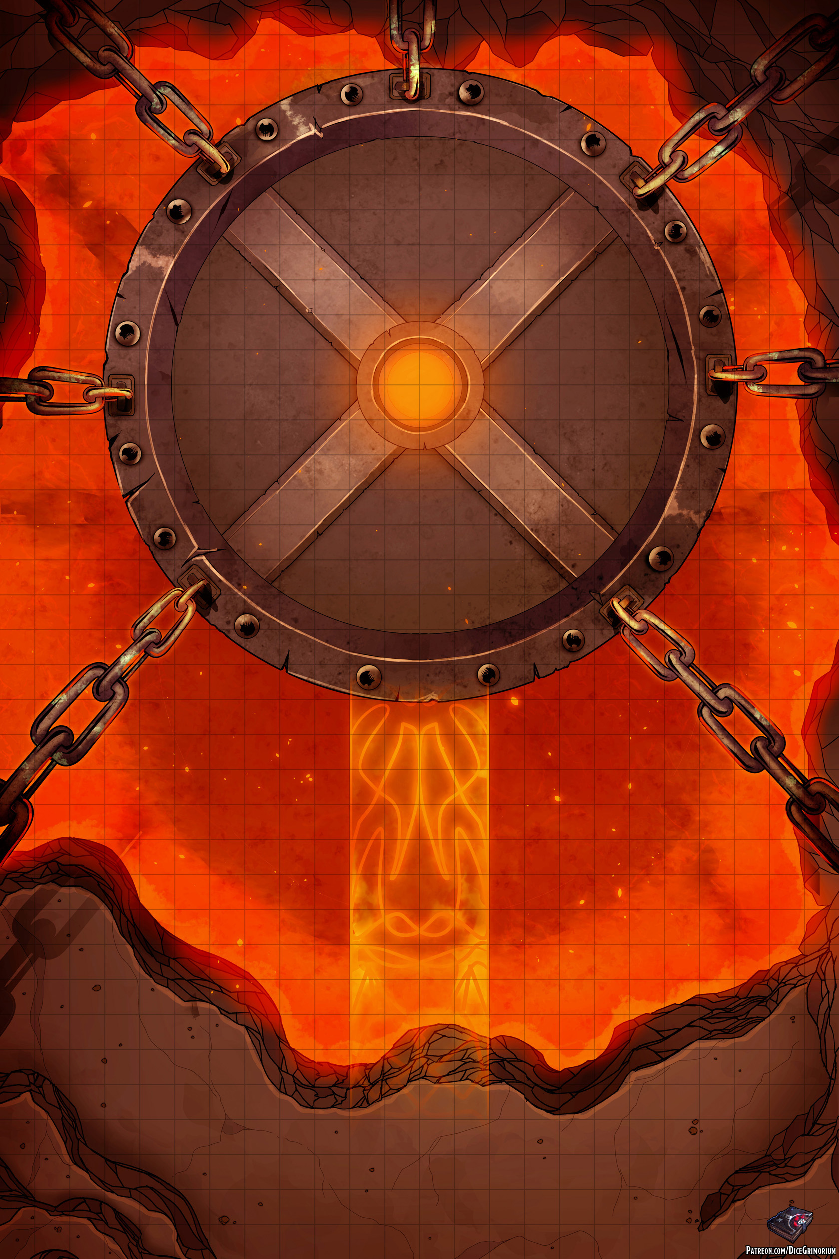 Lava Pit - D&D Map for Roll20 And Tabletop - Dice Grimorium Lava Pit - D&D Map for Roll20 And Tabletop - Dice Grimorium