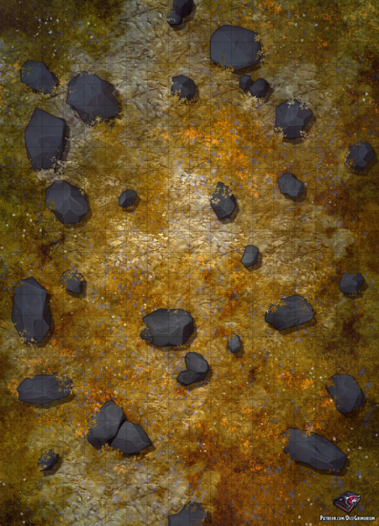 Rocky Wilderness - D&D Map for Roll20 And Tabletop - Dice Grimorium