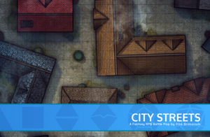 City Streets - D&D Map for Roll20 And Tabletop - Dice Grimorium