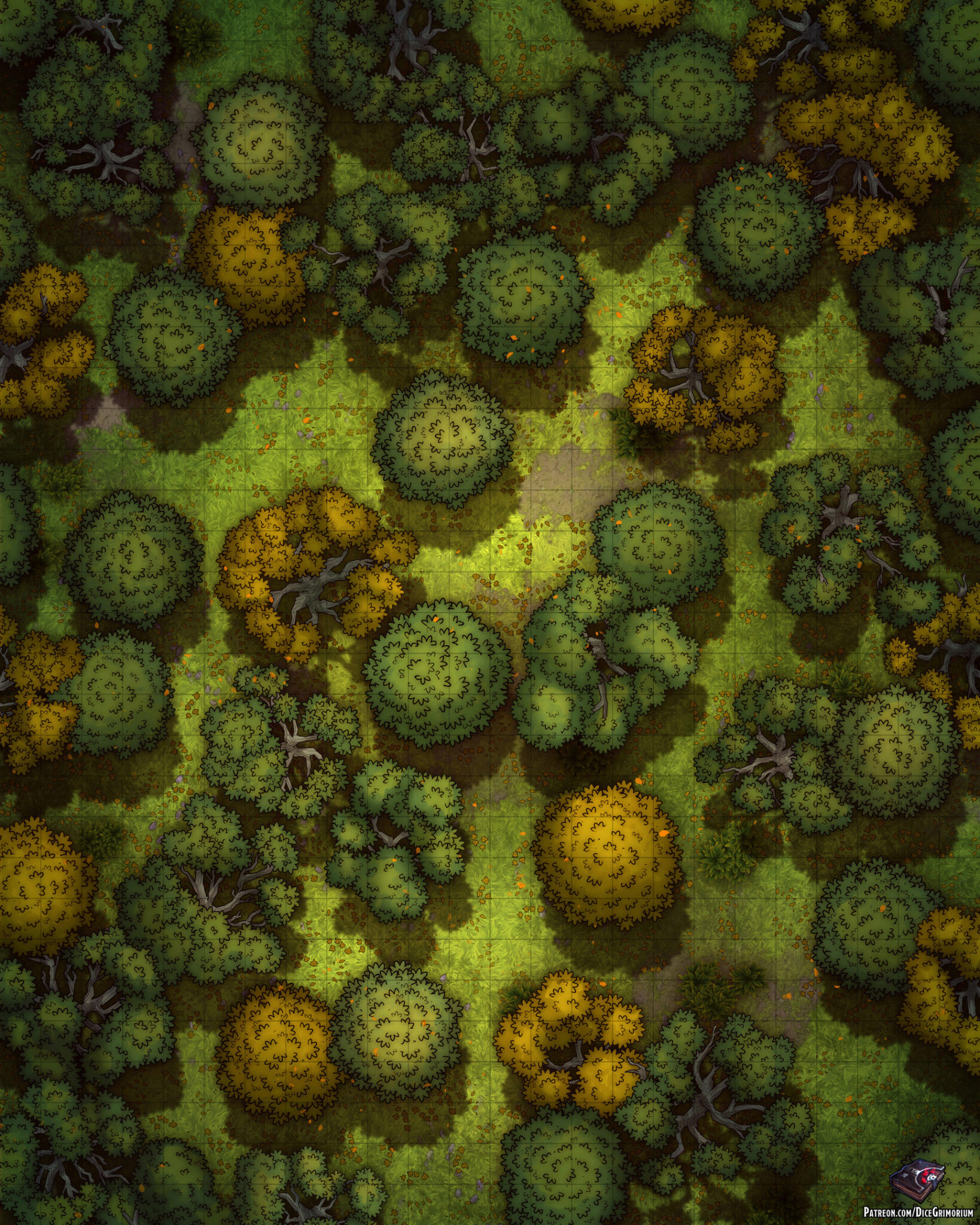 Forest Wilderness Vol. 3 - D&D Map for Roll20 And Tabletop - Dice Grimorium