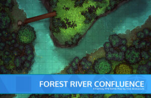Forest River Confluence - D&D Map for Roll20 And Tabletop - Dice Grimorium