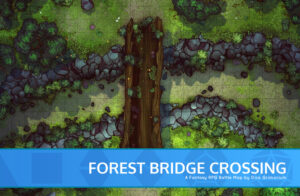 Forest Bridge Crossing - D&D Map for Roll20 And Tabletop - Dice Grimorium