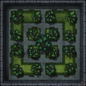 Palace Courtyard - D&D Map for Roll20 And Tabletop - Dice Grimorium
