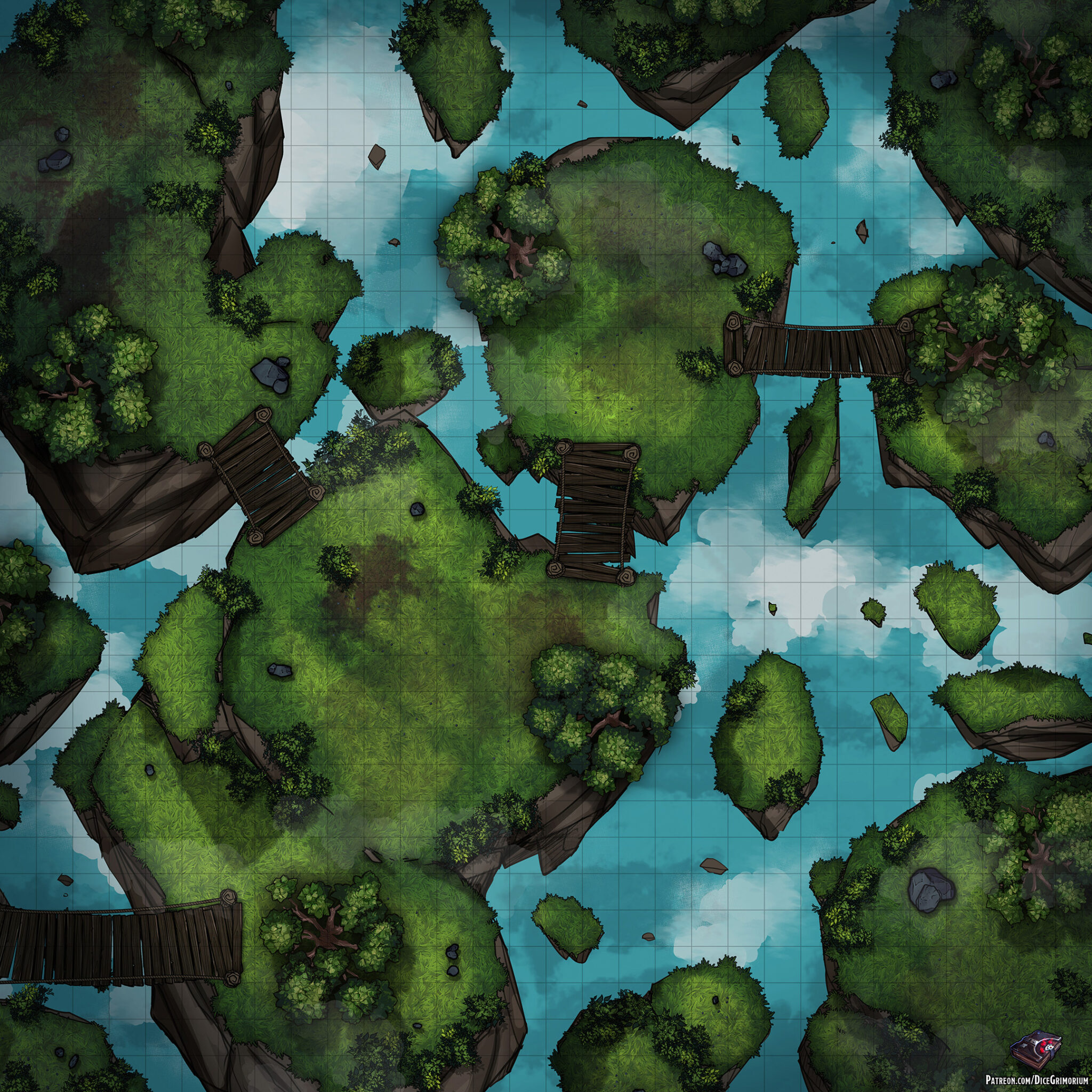 Sky Passage - D&D Map for Roll20 And Tabletop - Dice Grimorium