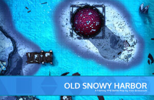 Old Snowy Harbor - D&D Map for Roll20 And Tabletop - Dice Grimorium