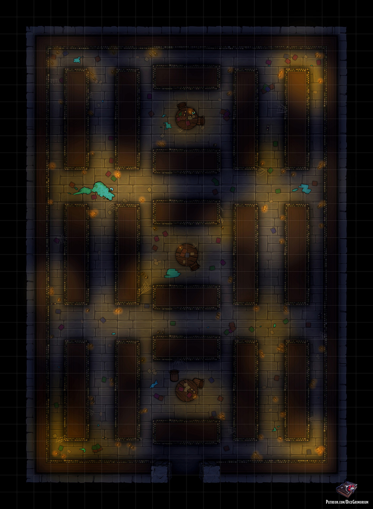 Old Library - D&D Map for Roll20 And Tabletop - Dice Grimorium