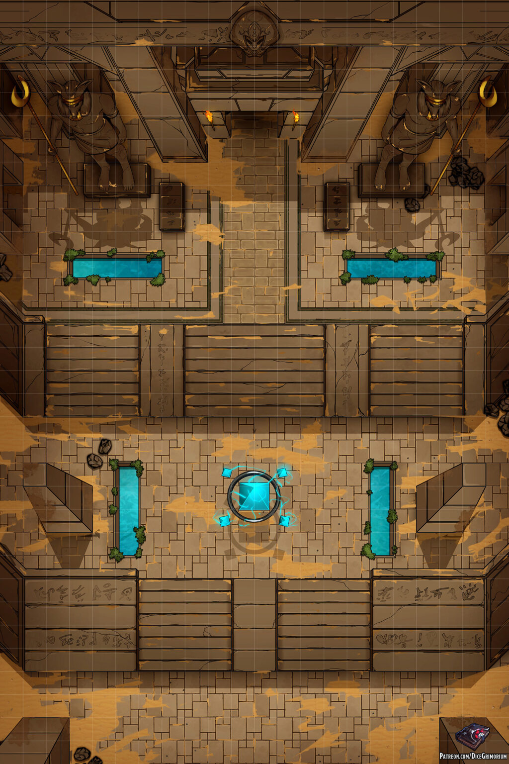 Ancient Pharaoh's Tomb Entrance - D&D Map for Roll20 And Tabletop ...