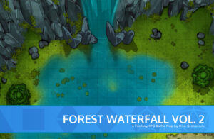 Forest Waterfall Vol. 2 - D&D Map for Roll20 And Tabletop - Dice Grimorium