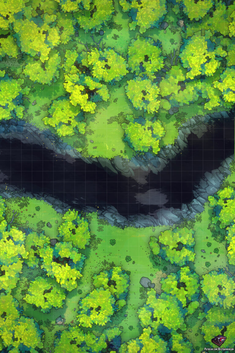 Forest Chasm - D&D Map for Roll20 And Tabletop - Dice Grimorium