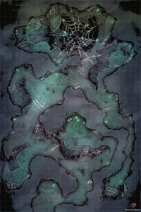 Spider Nest Cave - D&D Map for Roll20 And Tabletop - Dice Grimorium