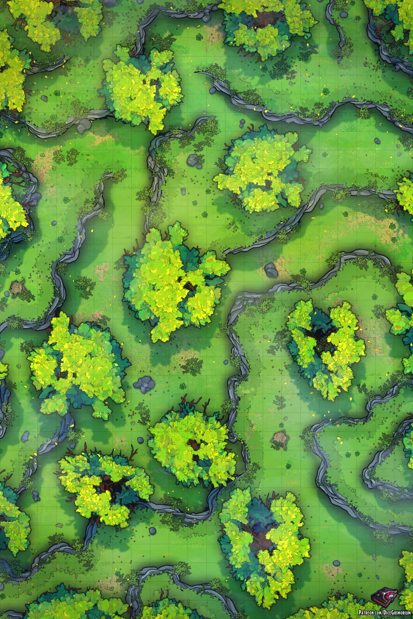Forest Wilderness Vol. 6 - D&D Map for Roll20 And Tabletop - Dice Grimorium