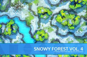Snowy Forest Vol. 4 - D&D Map for Roll20 And Tabletop - Dice Grimorium