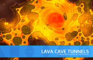 Lava Cave Tunnels - D&D Map for Roll20 And Tabletop - Dice Grimorium