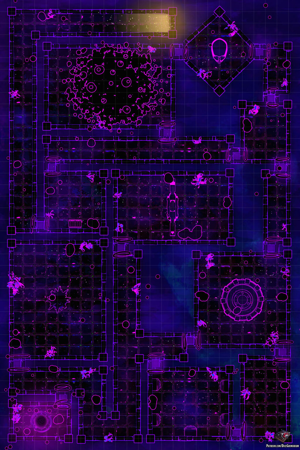 Darkness Dungeon - D&D Map for Roll20 And Tabletop - Dice Grimorium