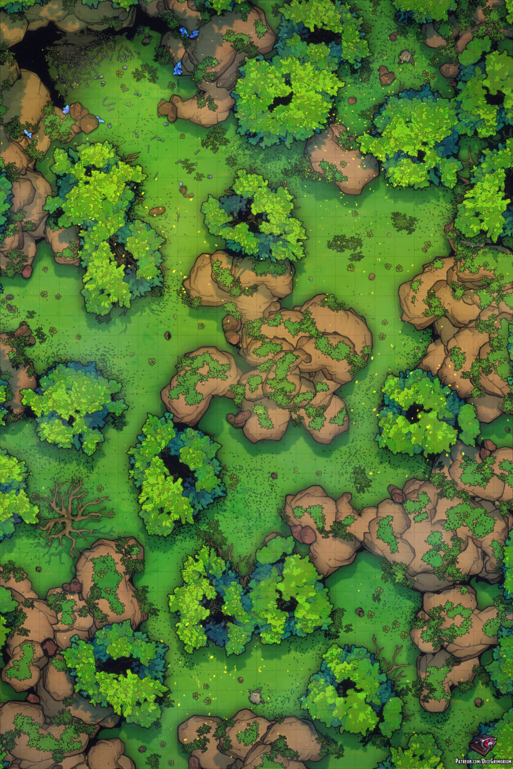 Forest Wilderness Vol. 7 - D&D Map for Roll20 And Tabletop - Dice Grimorium