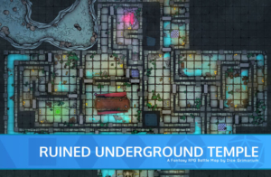 Ruined Underground Temple - D&D Map for Roll20 And Tabletop - Dice ...