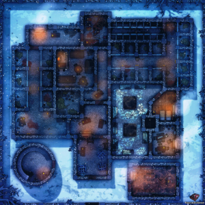 Winter Prison - D&D Map for Roll20 And Tabletop - Dice Grimorium