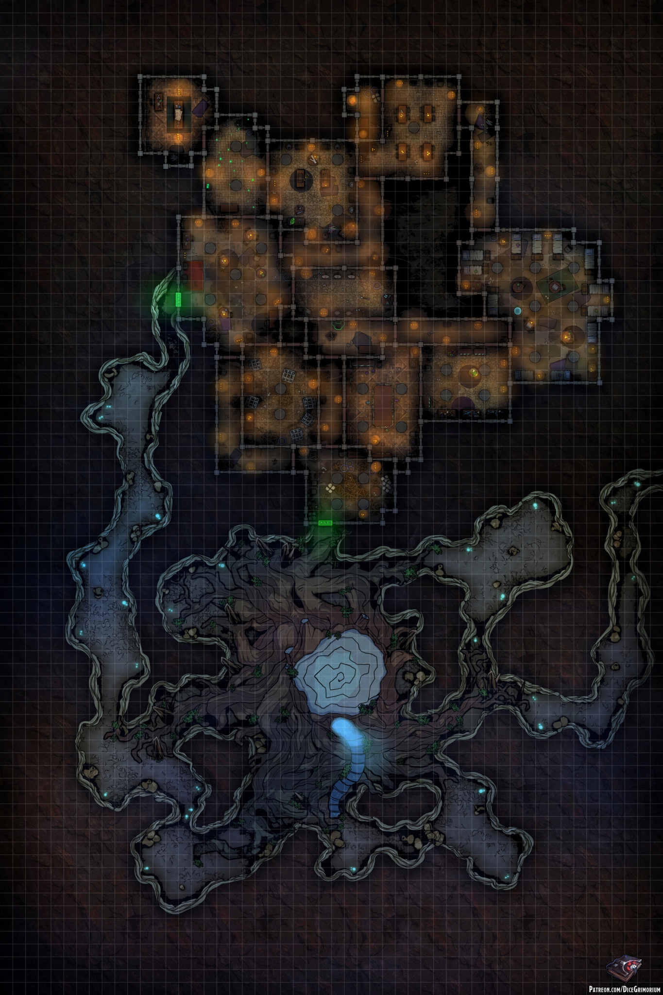 Assassins' Guild Hideout - D&D Map for Roll20 And Tabletop - Dice Grimorium