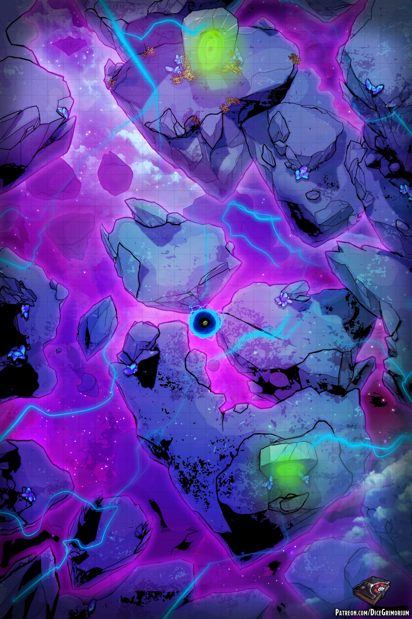 Astral Plane Anomaly - D&D Map for Roll20 And Tabletop - Dice Grimorium