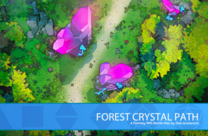 Forest Crystal Path - D&D Map for Roll20 And Tabletop - Dice Grimorium